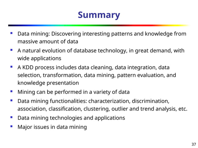 Introduction of Data Mining - Concept and techniques | PPT