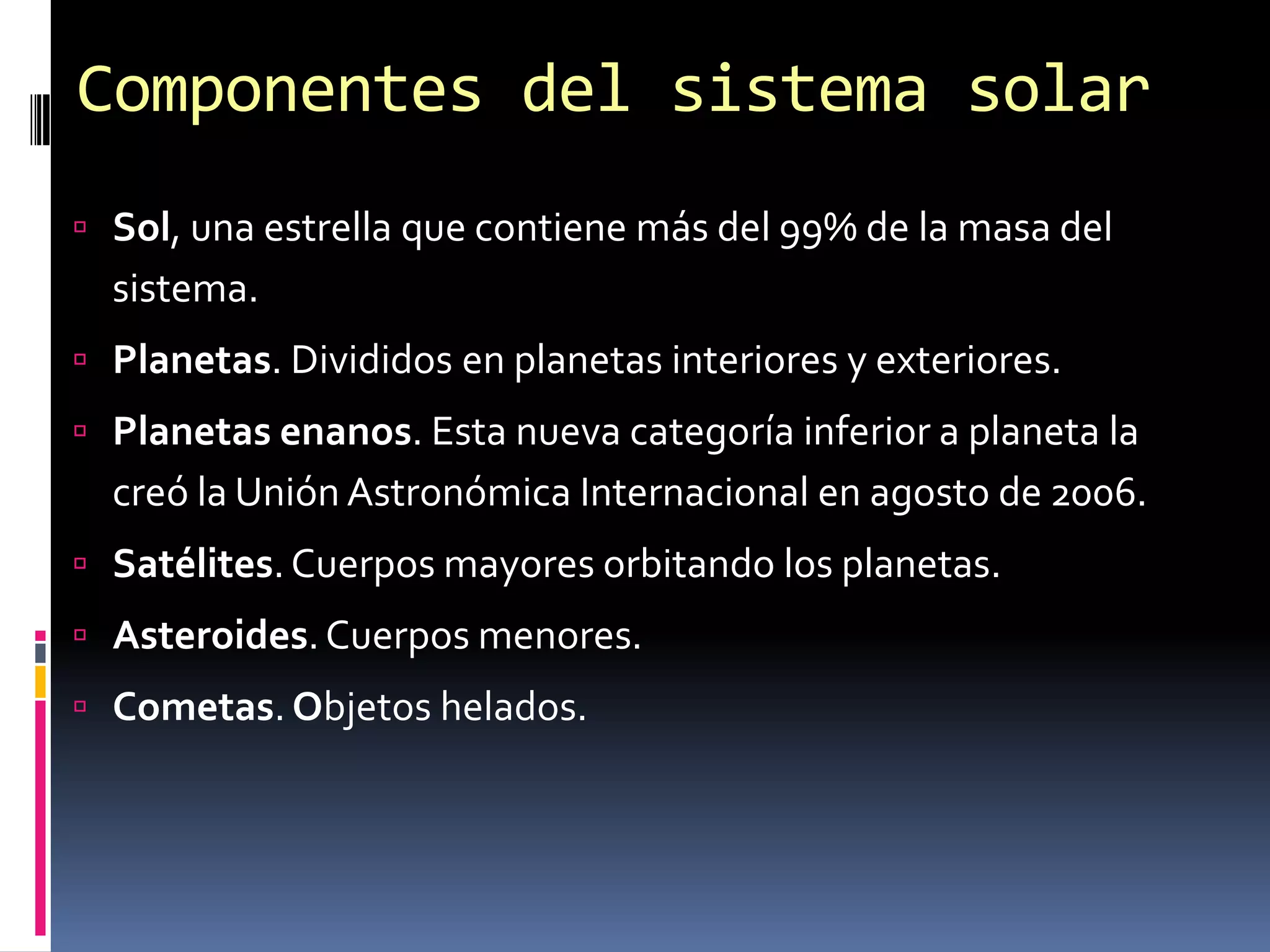 El Sistema Solar: introducción | PPTX