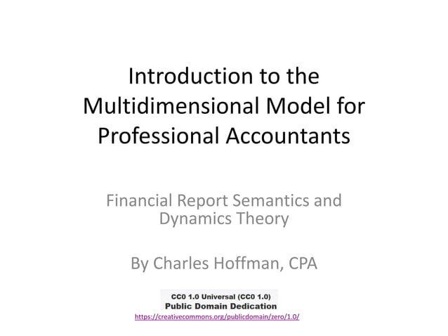 Introduction to the Multidimensional Model for Professional Accountants ...