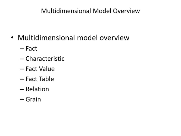 Introduction to the Multidimensional Model for Professional Accountants ...