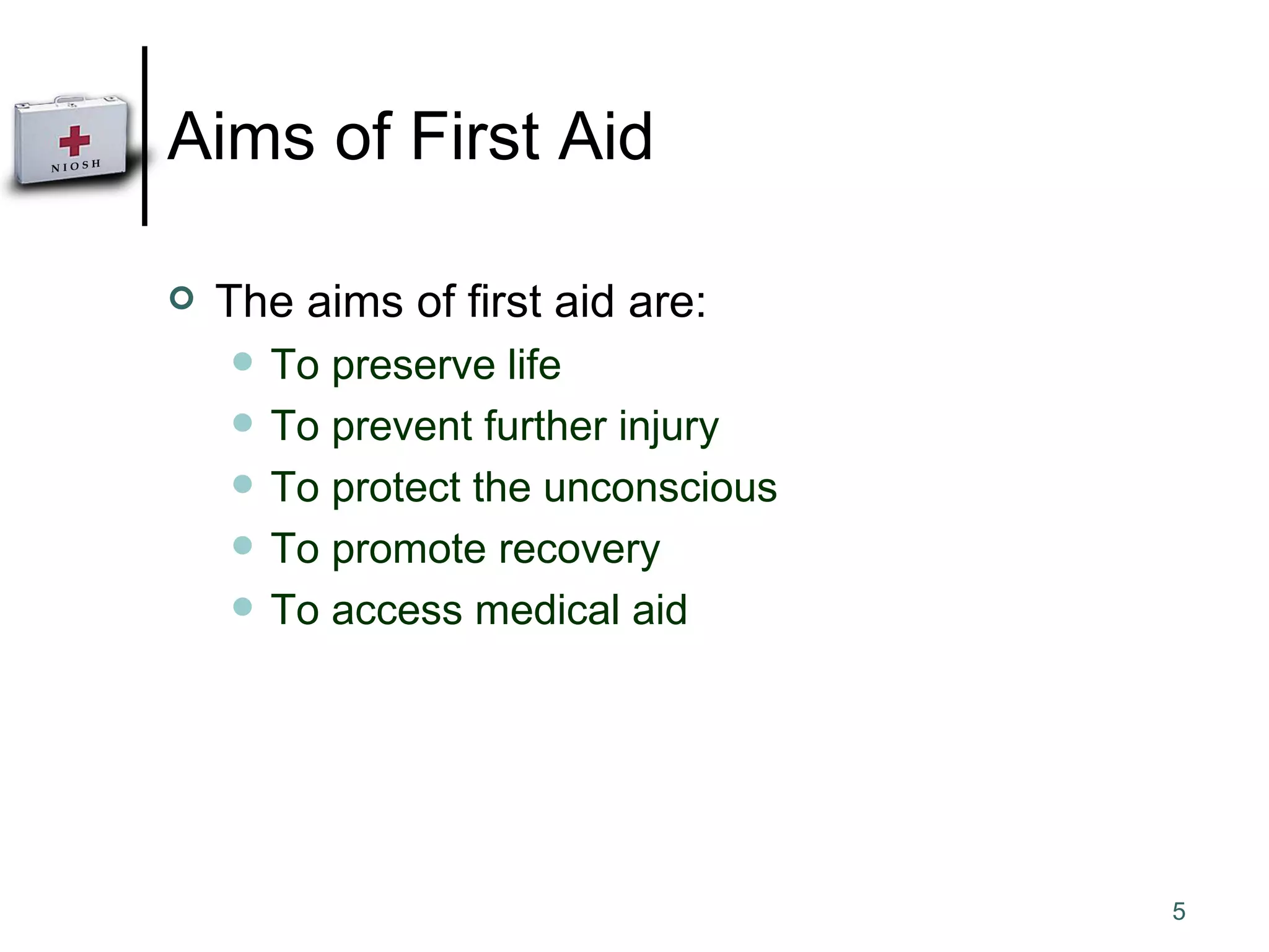 Introduction to First Aid | PPT