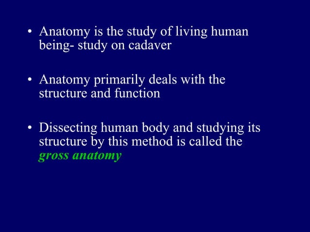 Anatomy Introduction | PPT