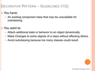 Design Patterns - 01 Introduction and Decorator Pattern | PPT