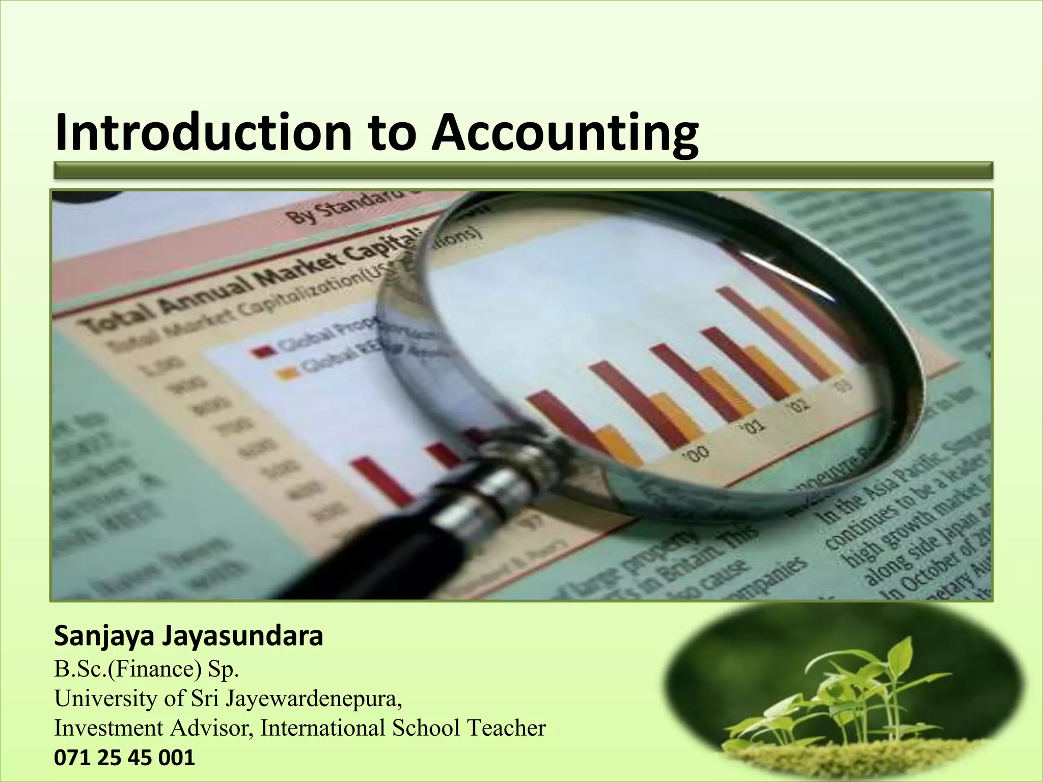 Introduction to accounting | PPT