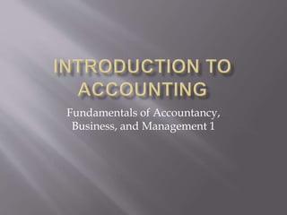 intro to accounting for senior high school student | PPTX