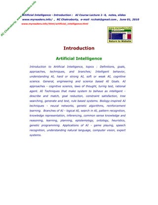 01 introduction to_artificial_intelligence | PDF