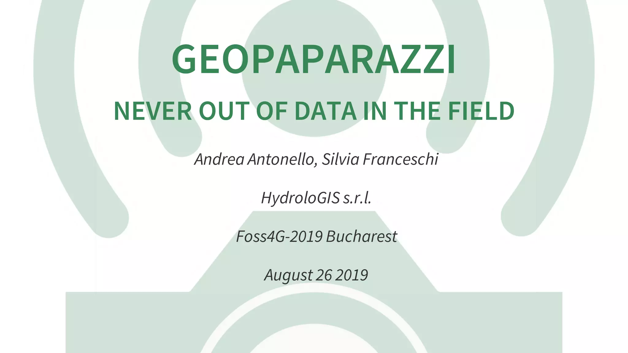 Geopaparazzi workshop 2019 | PPT