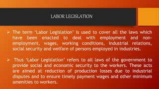 01 introduction to labour laws | PPTX