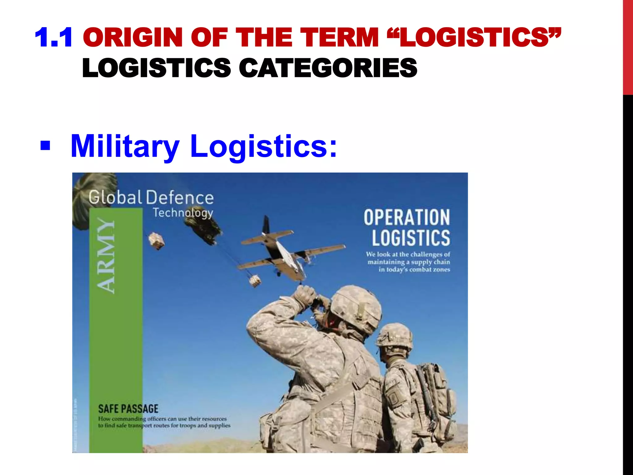 01 Logistics - Introduction and classification of logistics.pptx