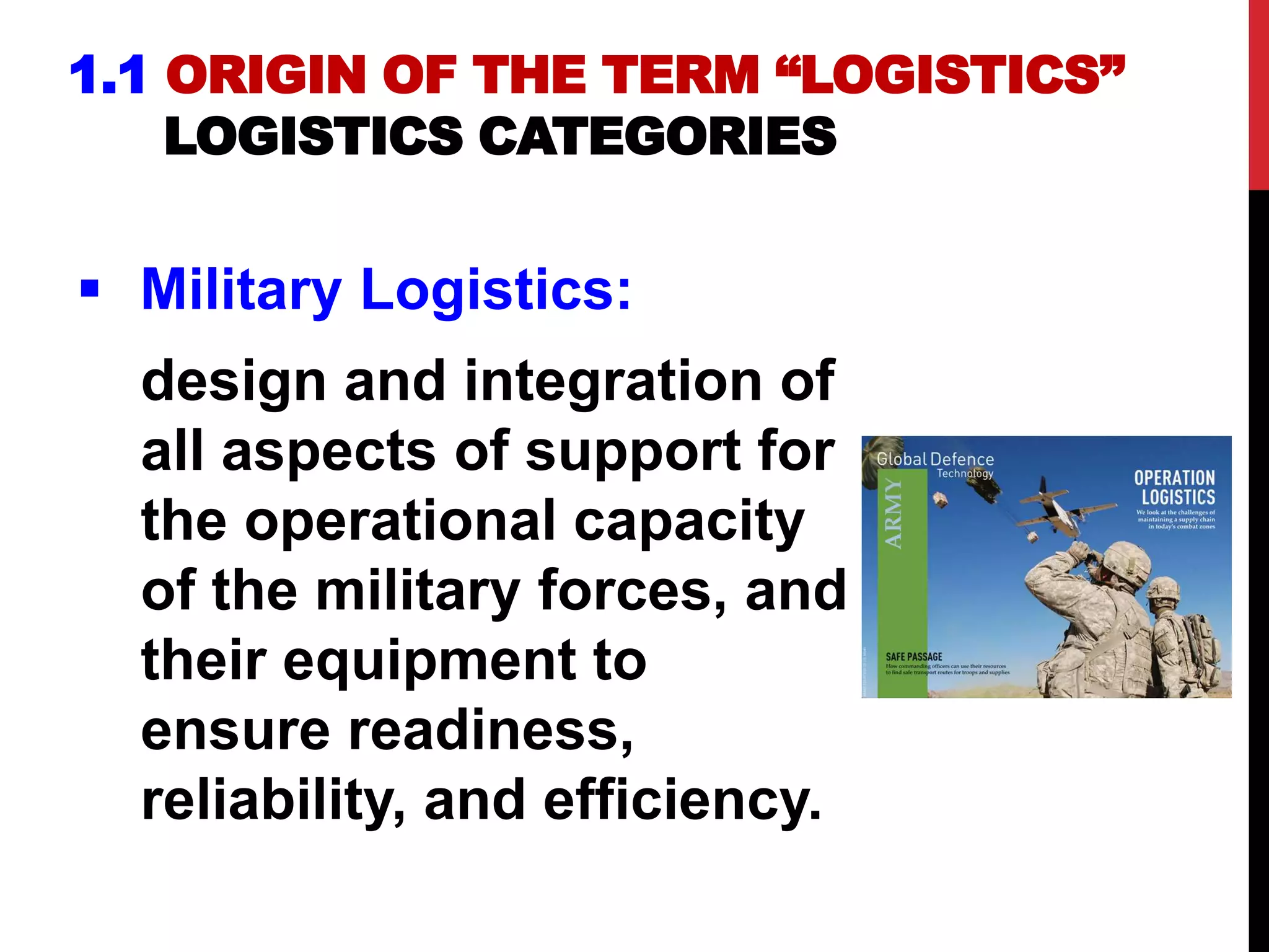 01 Logistics - Introduction and classification of logistics.pptx