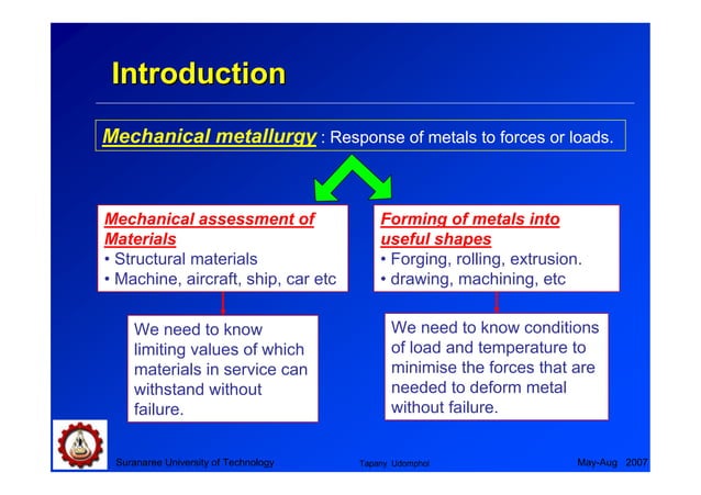 01 introduction to_mechanical_metallurgy | PDF | Physics | Science