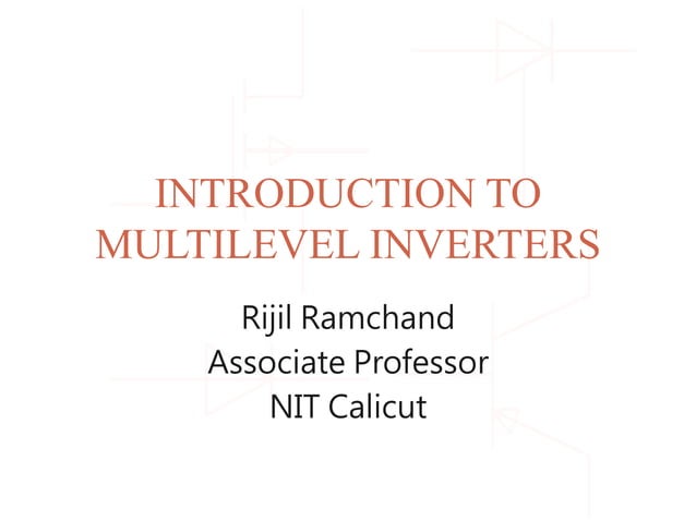 01 introduction to multilevel inverters | PDF