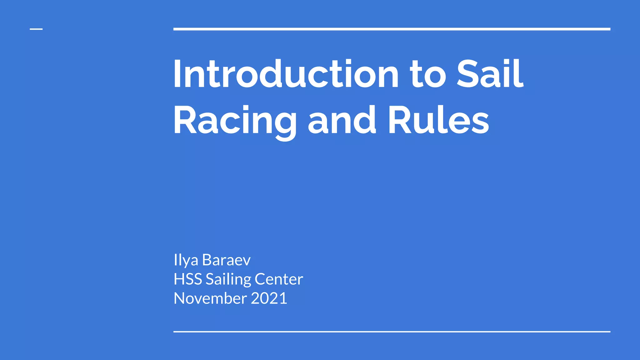 Introduction to Sail Racing and Rules | PPT