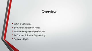 Lecture 01 Introduction to Software Engineering | PPT
