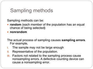 A basic Introduction To Statistics with examples | PPT