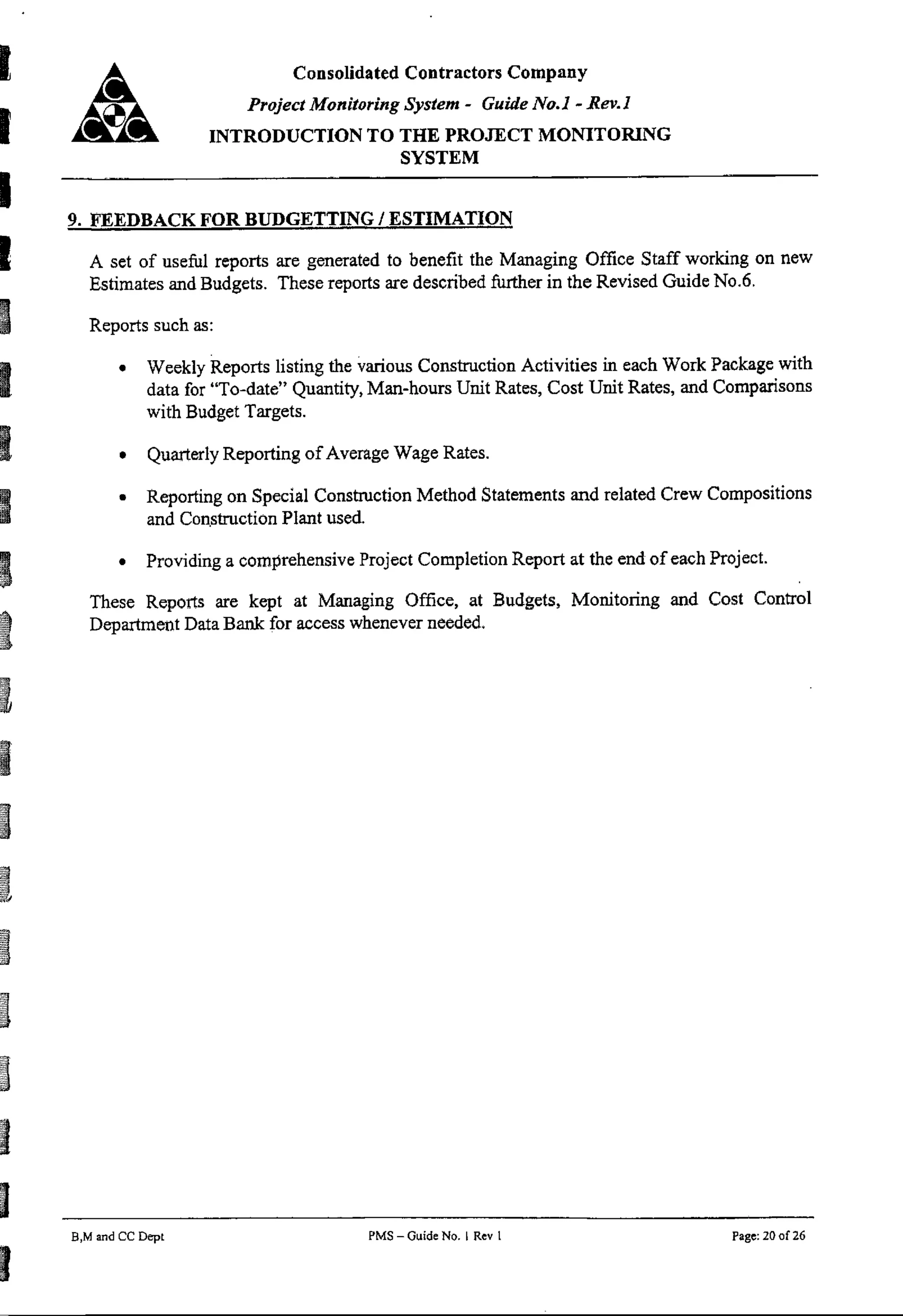 01 introduction to the project monitoring system | PDF