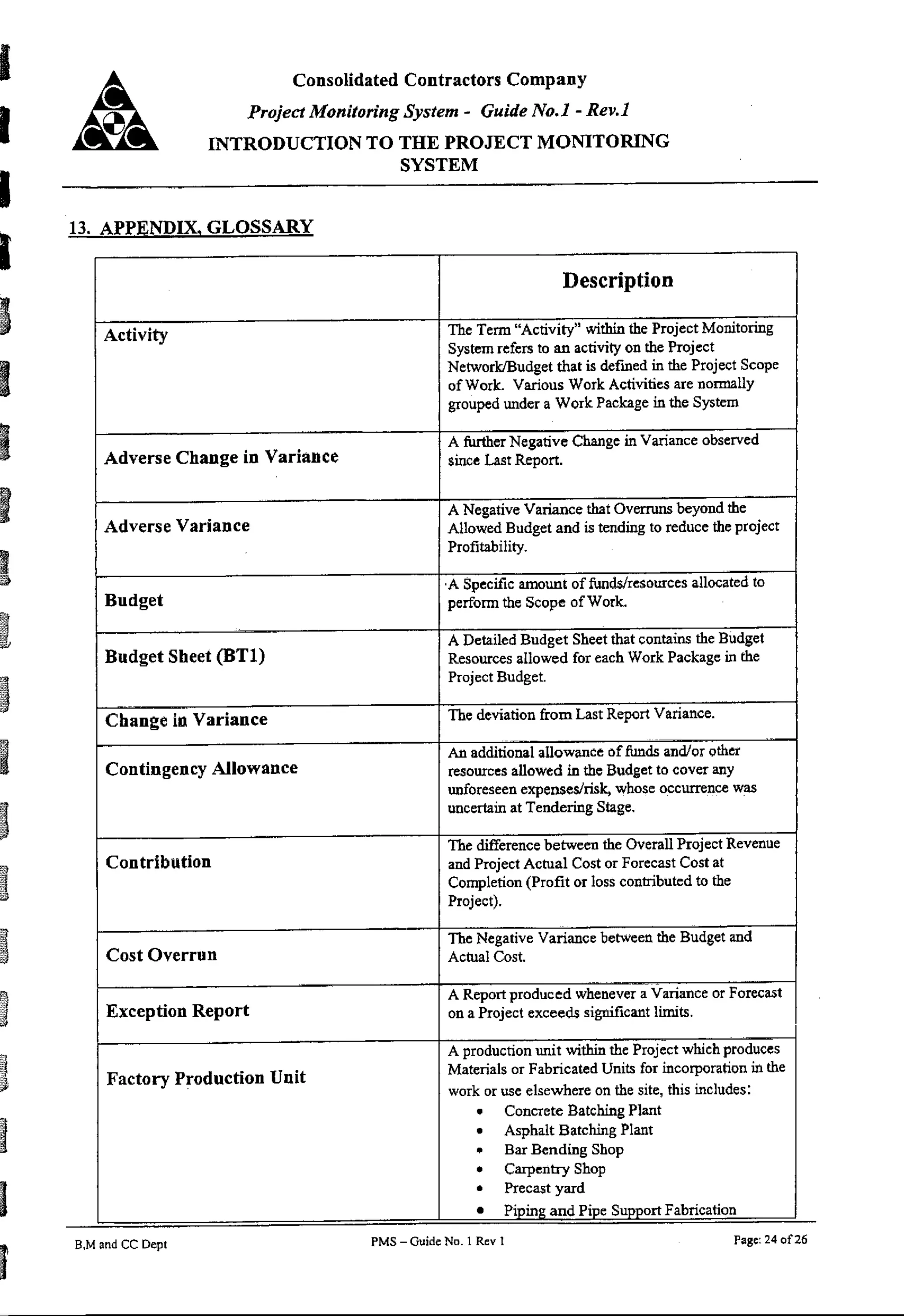 01 introduction to the project monitoring system | PDF