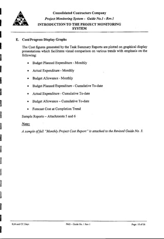 01 introduction to the project monitoring system | PDF