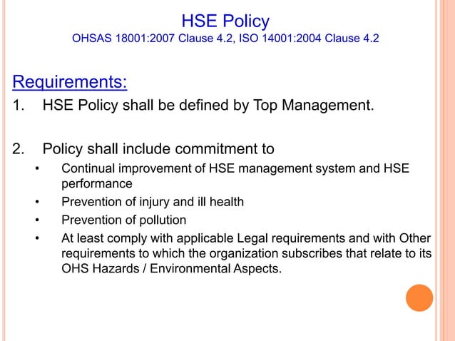 Introduction to HSE | PPTX | Business | Business and Finance