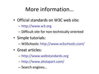 Introduction to Basic Concepts in Web | PPT