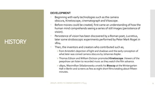INTRO TO CINEMATOGRAPHY (Group1) | PPTX