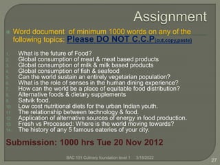 01 intro to food production & commercial kitchens | PPTX