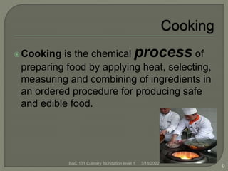 01 intro to food production & commercial kitchens | PPTX