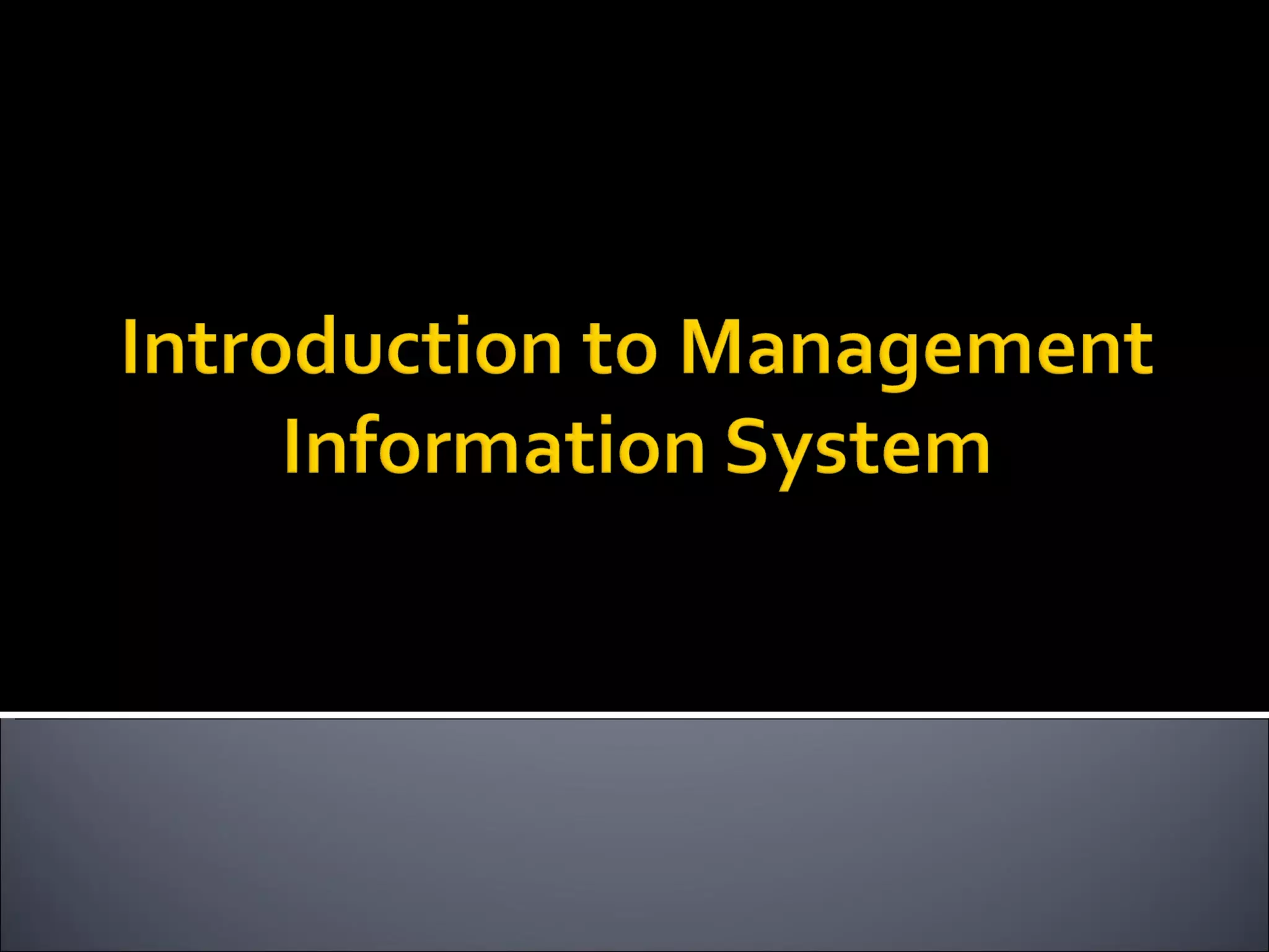 01 intro to mis | PPT