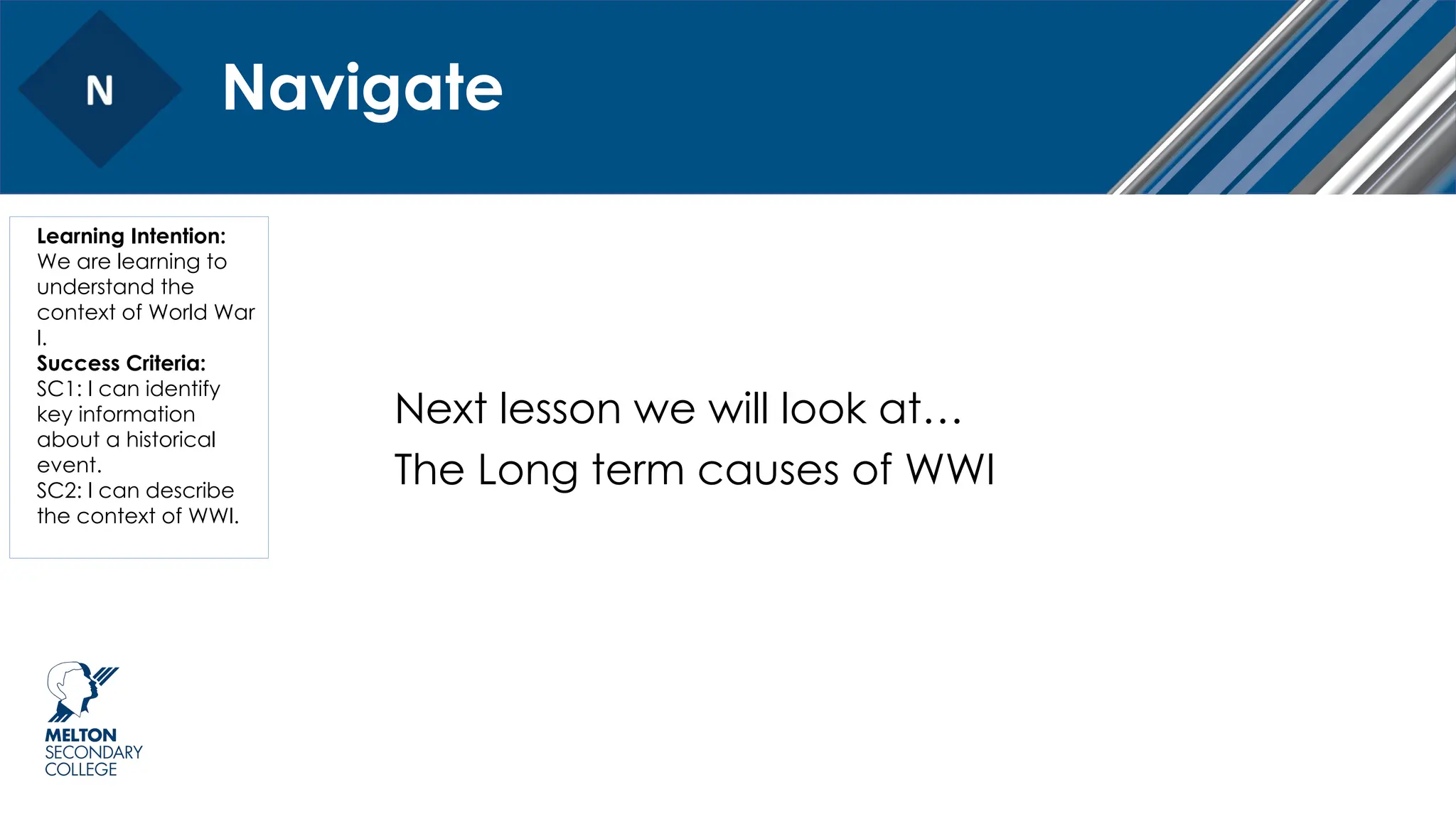 Lesson 1 - Introduction to World War one | PPTX