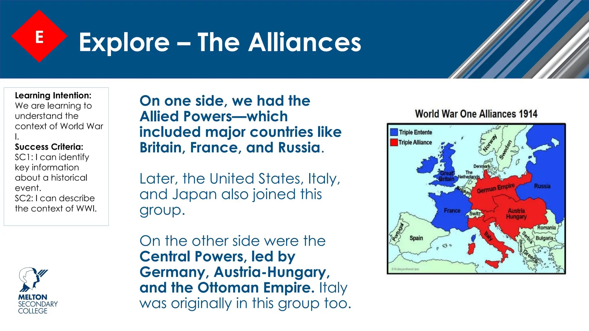 Lesson 1 - Introduction to World War one | PPTX