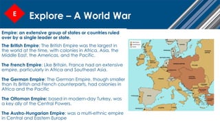 Lesson 1 - Introduction to World War one | PPTX