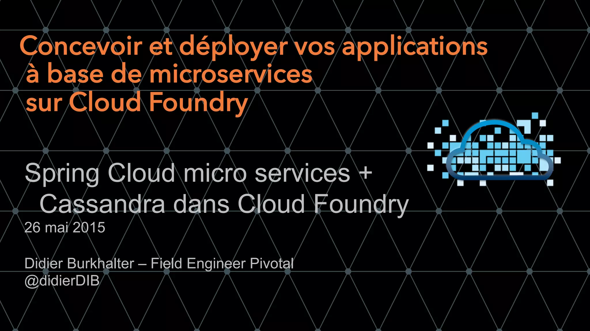 Concevoir et déployer vos applications a base de microservices sur ...