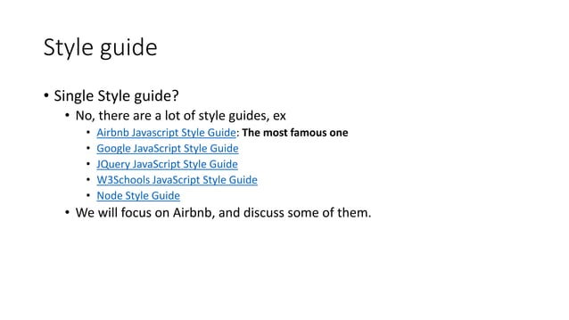 Airbnb Java Script style guide | PPT