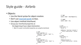 Airbnb Java Script style guide | PPT