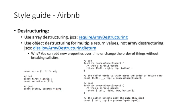 Airbnb Java Script style guide | PPT
