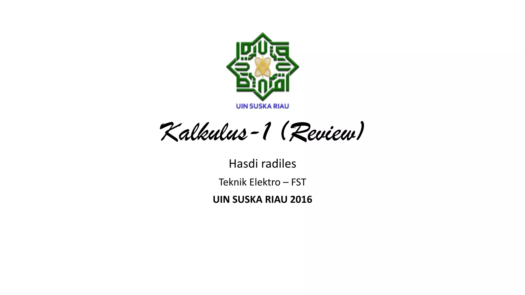 01 kalkulus 1 review 2016 | PDF