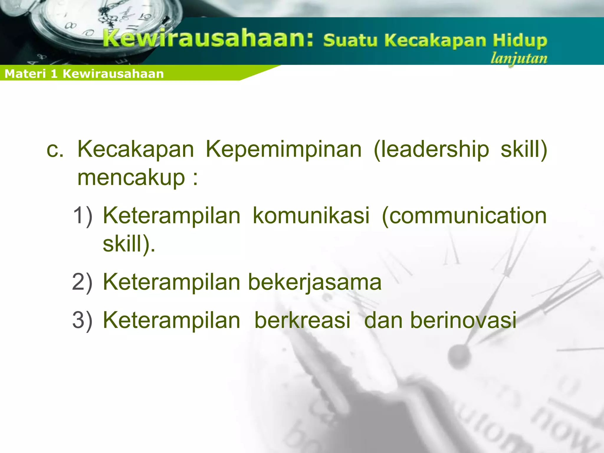 01 Kecakapan Hidup (Kewirausahaan) | PPTX