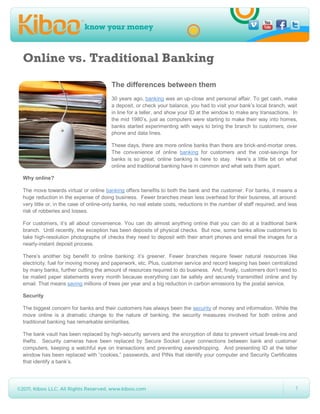Online vs traditional banking | PDF