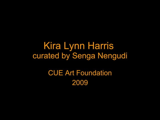01 Kira Lynn Harris, 2010 Light, Space And Perception | PPT