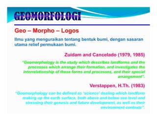 01 konsep dasar_geomorfo | PDF