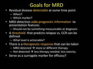 Minimal residual disease in AML | PPTX