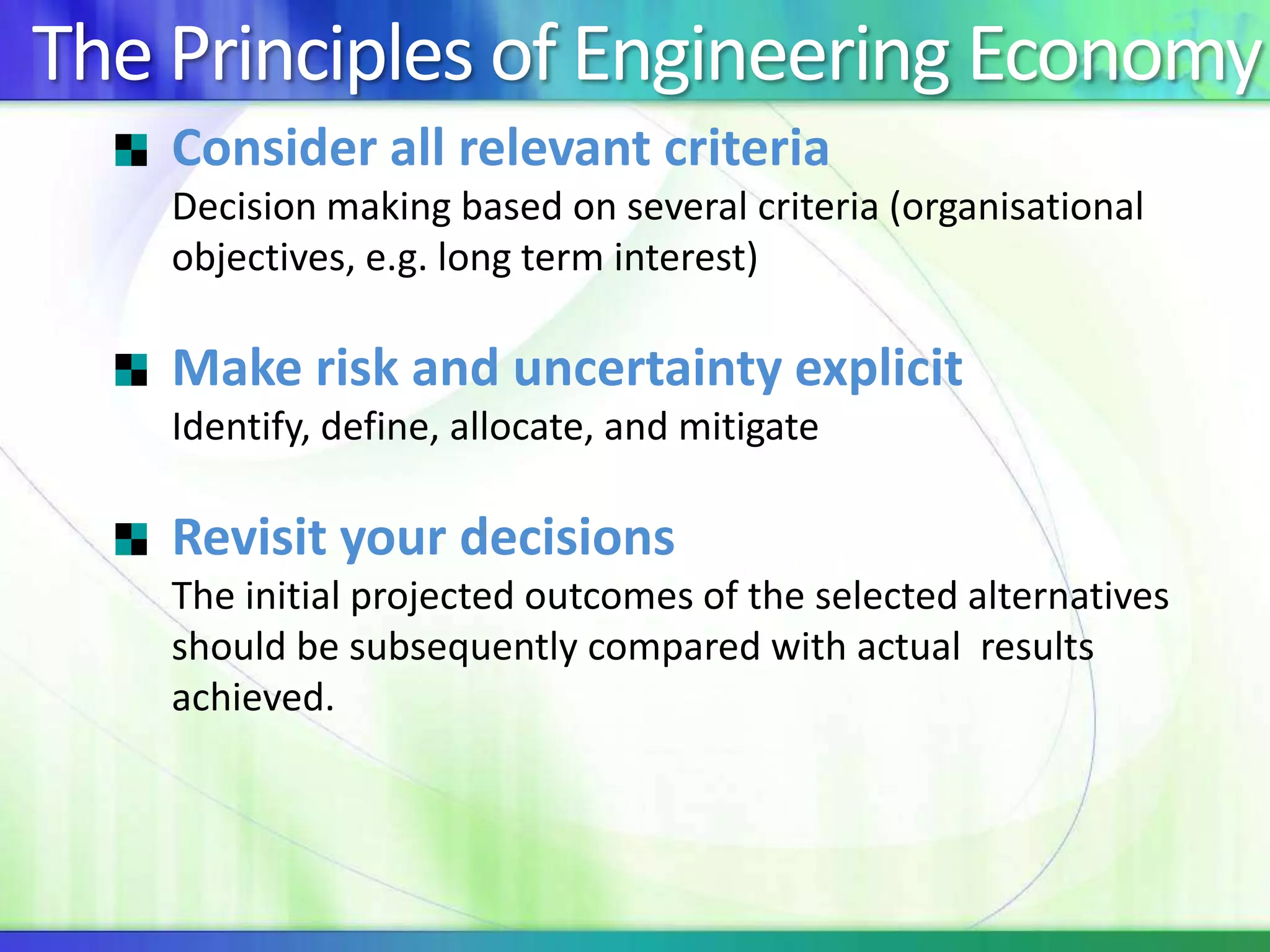 introduction to engineering economy | PPTX