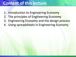 introduction to engineering economy | PPTX