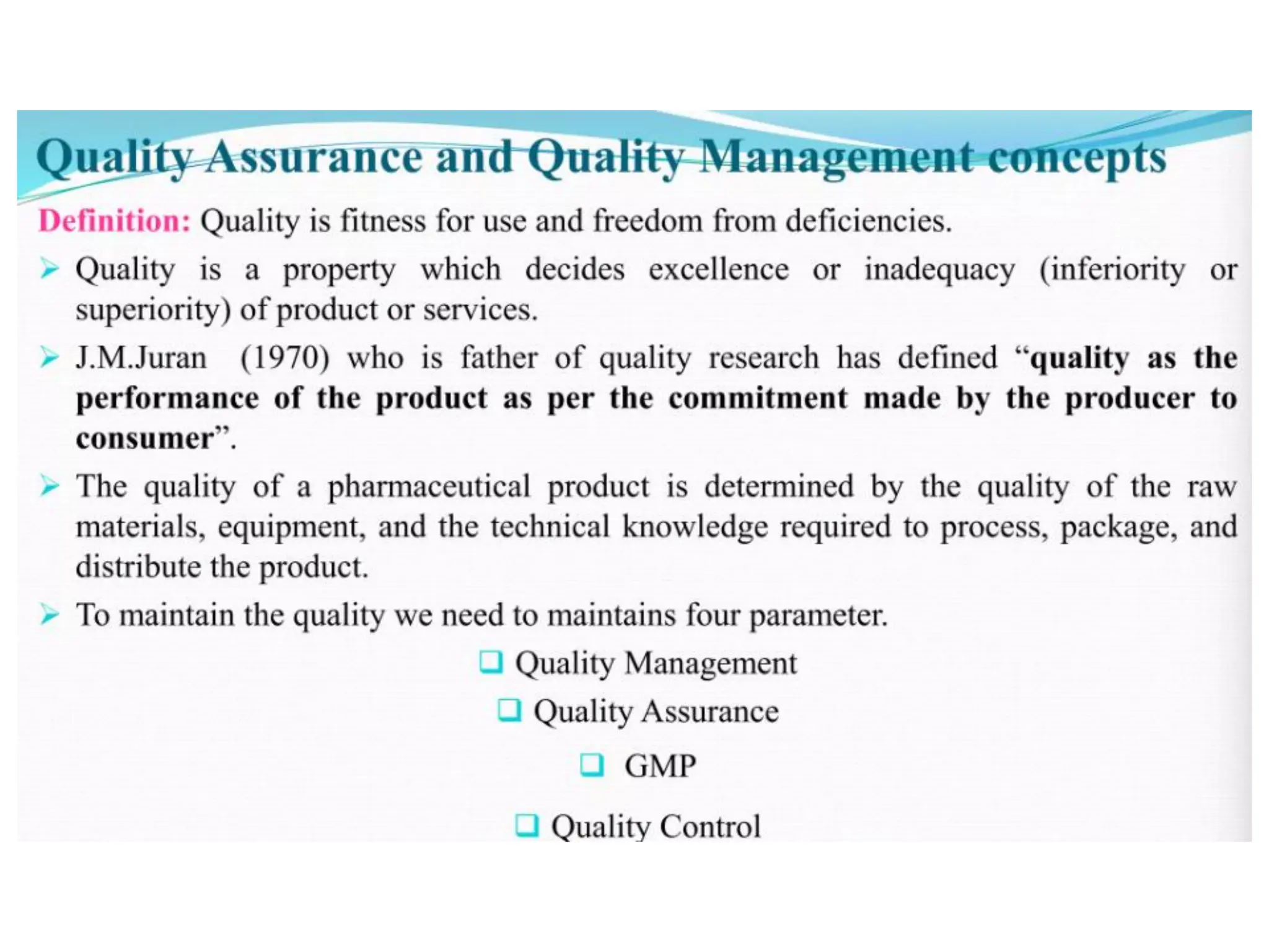 Quality assurance and quality control B.Pharm. | PDF