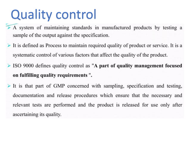 Quality assurance and quality control B.Pharm. | PDF | Manufacturing Industry | Industries