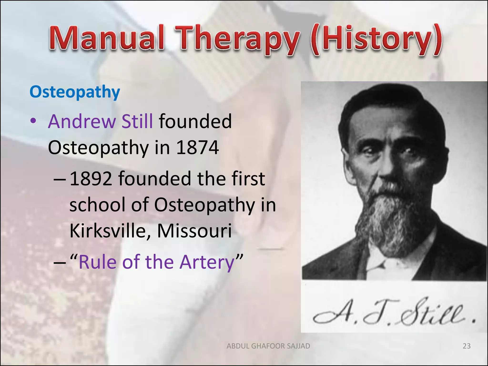01 lecture mt 9-s-15 'defination & history of ompt' by abdul ghafoor ...