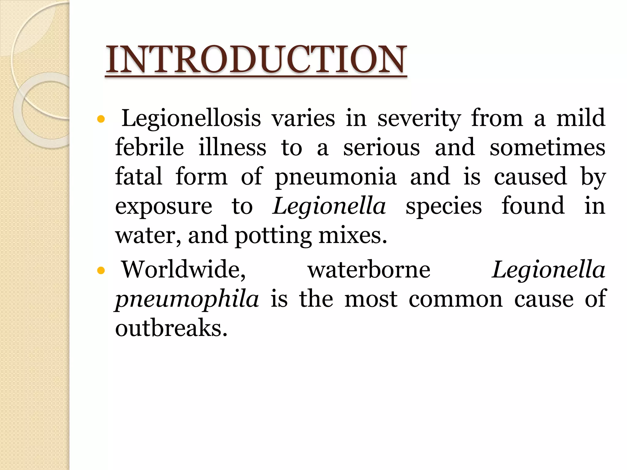 Legionellosis | PPTX