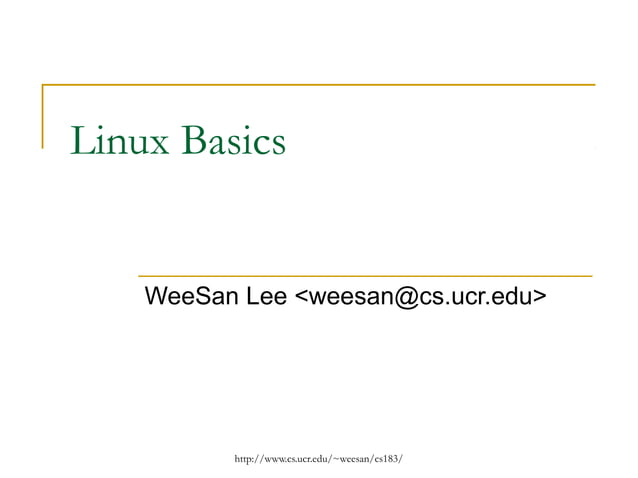 01 linux basics | PPT