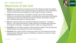 UNED American Literature I: 01 Captain John Smith | PDF