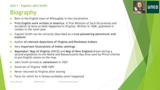 UNED American Literature I: 01 Captain John Smith | PDF